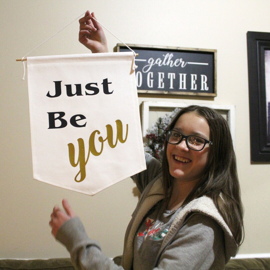 Just Be You Banner Wall Art for Kids Room, Playroom Banner ...