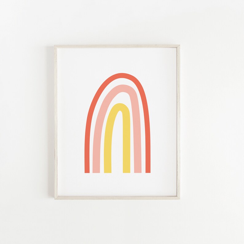 Printable Rainbow Art Print for Kids Room, Nursery, Kids Decor - Etsy