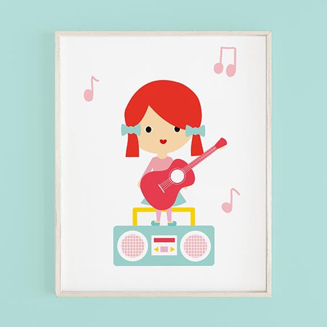 Boombox + Ginger Room Decor Art Print by Ann Kelle - Etsy