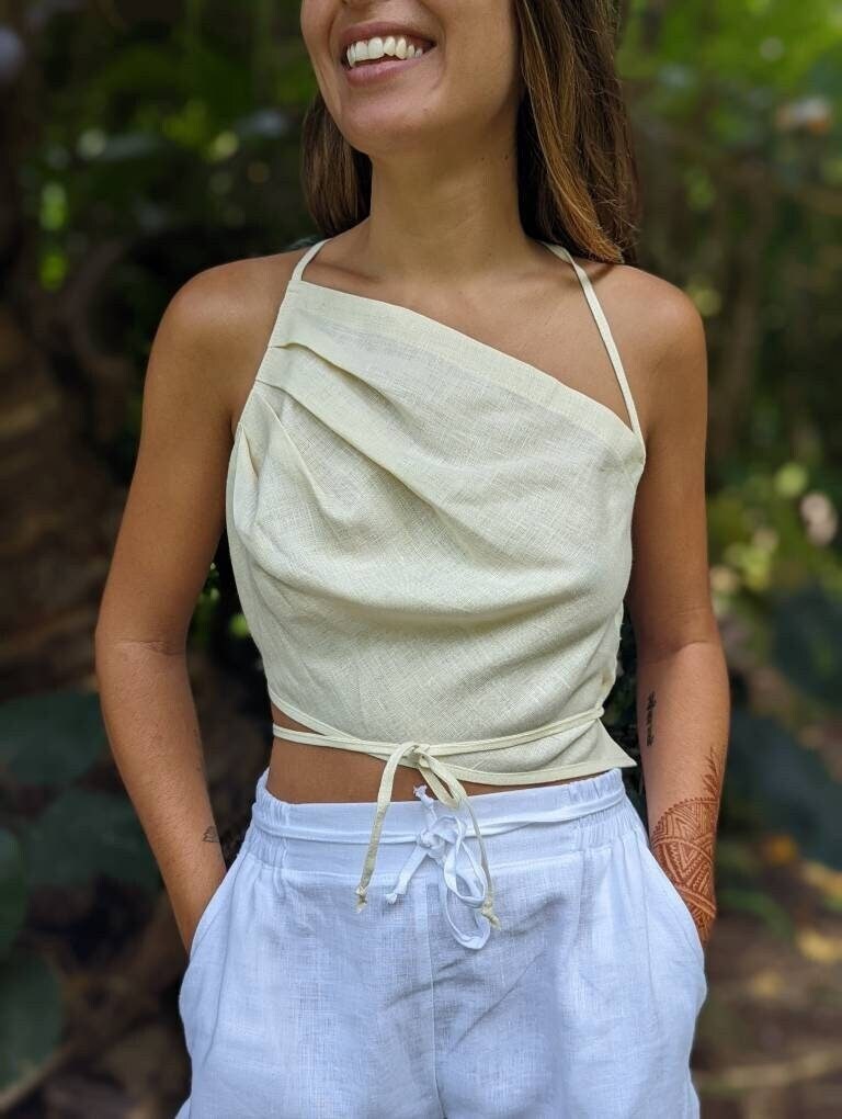 Kai Linen Top - Etsy