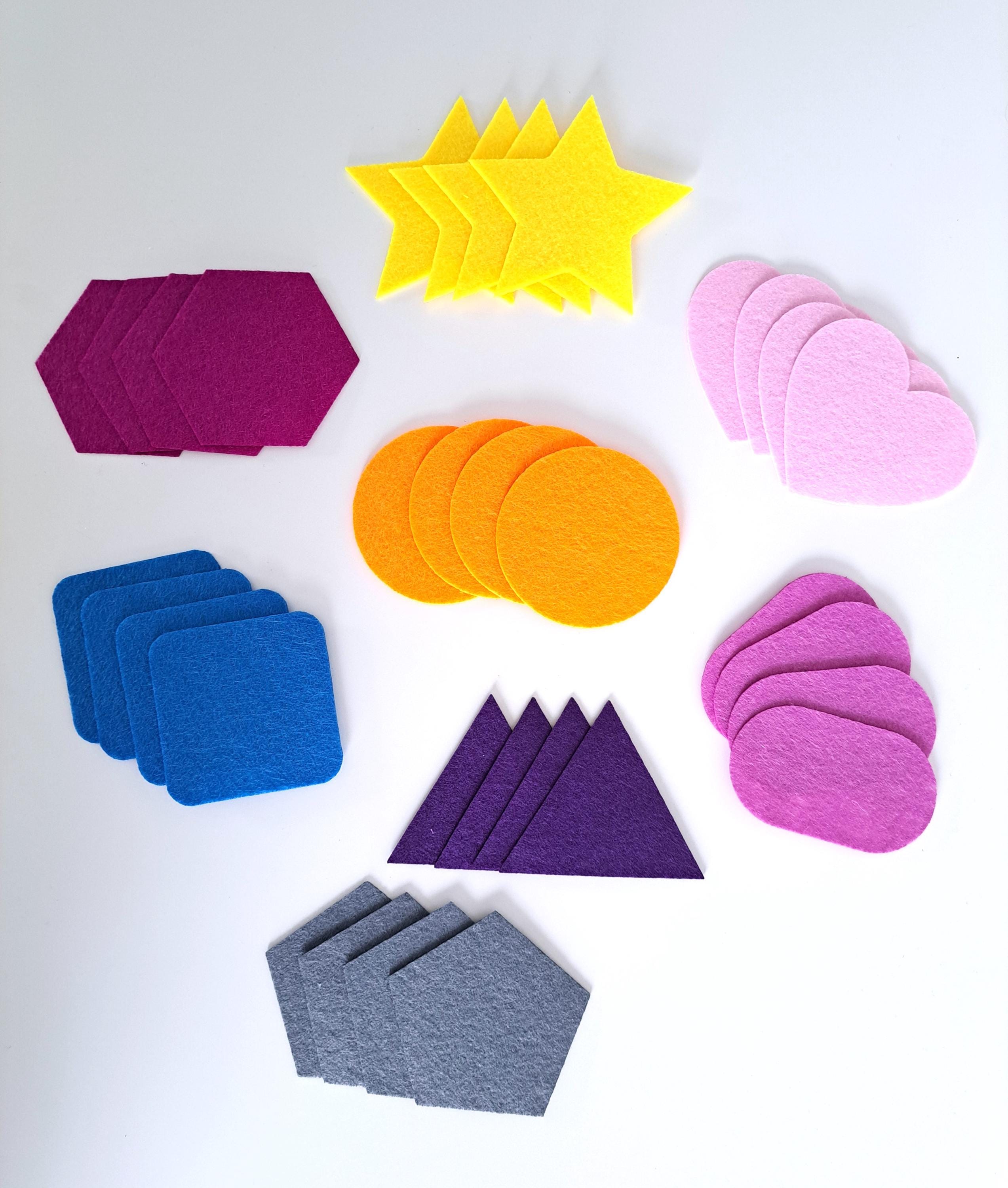 Laser Cut Felt Geometric Shapes for Crafts | Variety Pack | Quiet Book ...