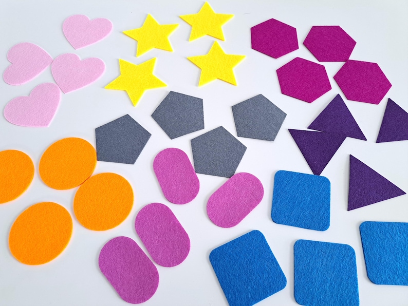 Laser Cut Felt Geometric Shapes for Crafts | Variety Pack | Quiet Book ...