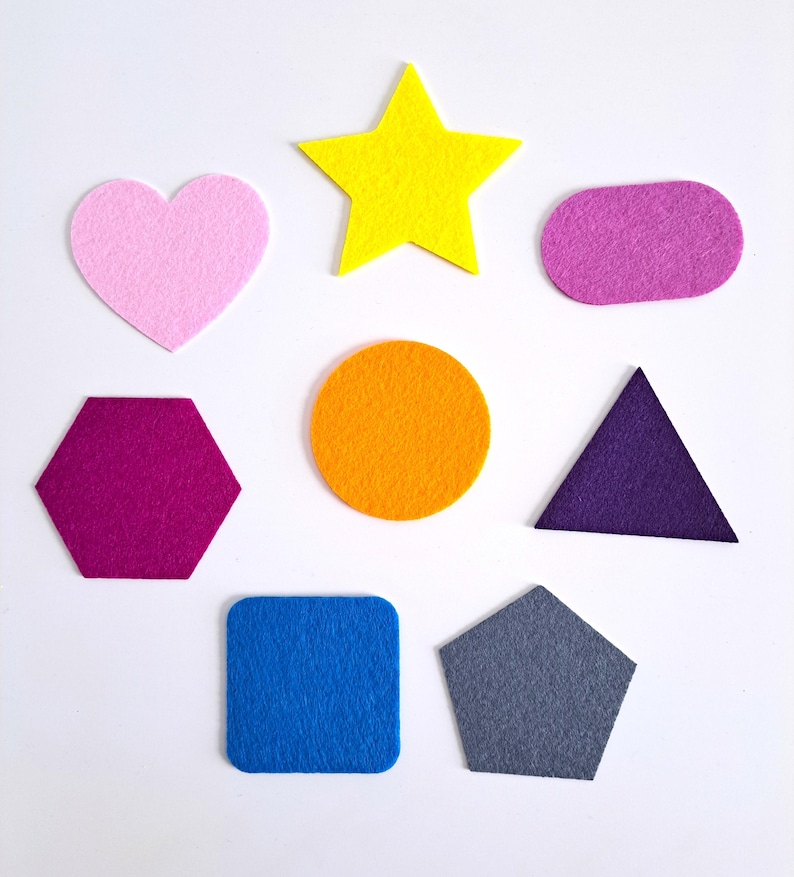 Laser Cut Felt Geometric Shapes for Crafts | Variety Pack | Quiet Book ...