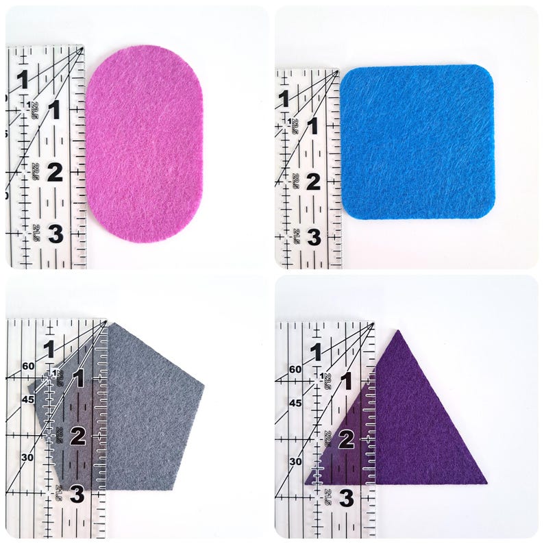 Laser Cut Felt Geometric Shapes for Crafts | Variety Pack | Quiet Book ...