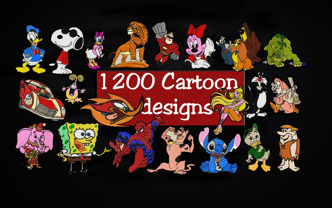 Cartoon Stickdatei 1200 Cartoon Stickdatei Sofort Download - Etsy.de