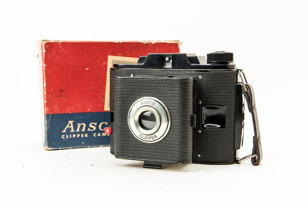 Ansco Clipper JN 168 Vintage Film Camera W/ Original Box - 1940s ...