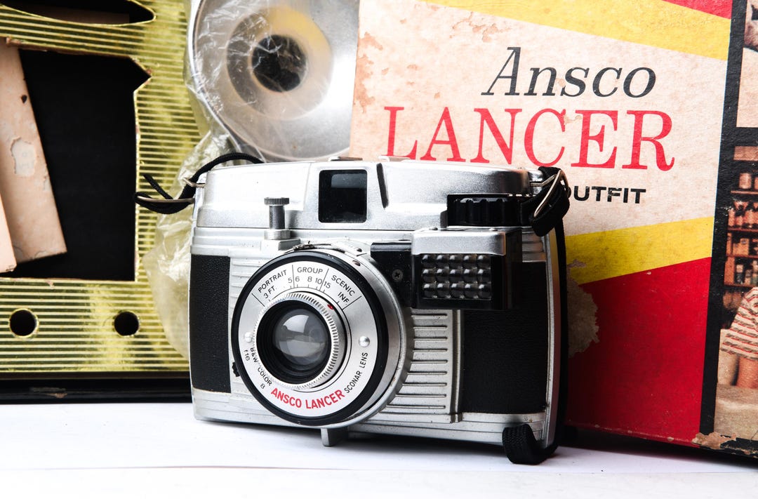 Ansco Lancer Vintage 127 Film Camera in Original Box W/ Flash - Etsy