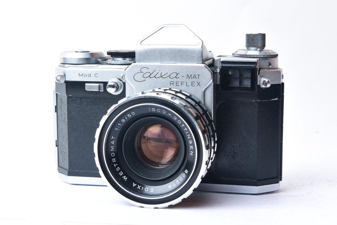Edixa-mat Reflex Mod. C Vintage Film Camera W/ 50mm F:1.9 Lens *AS IS ...