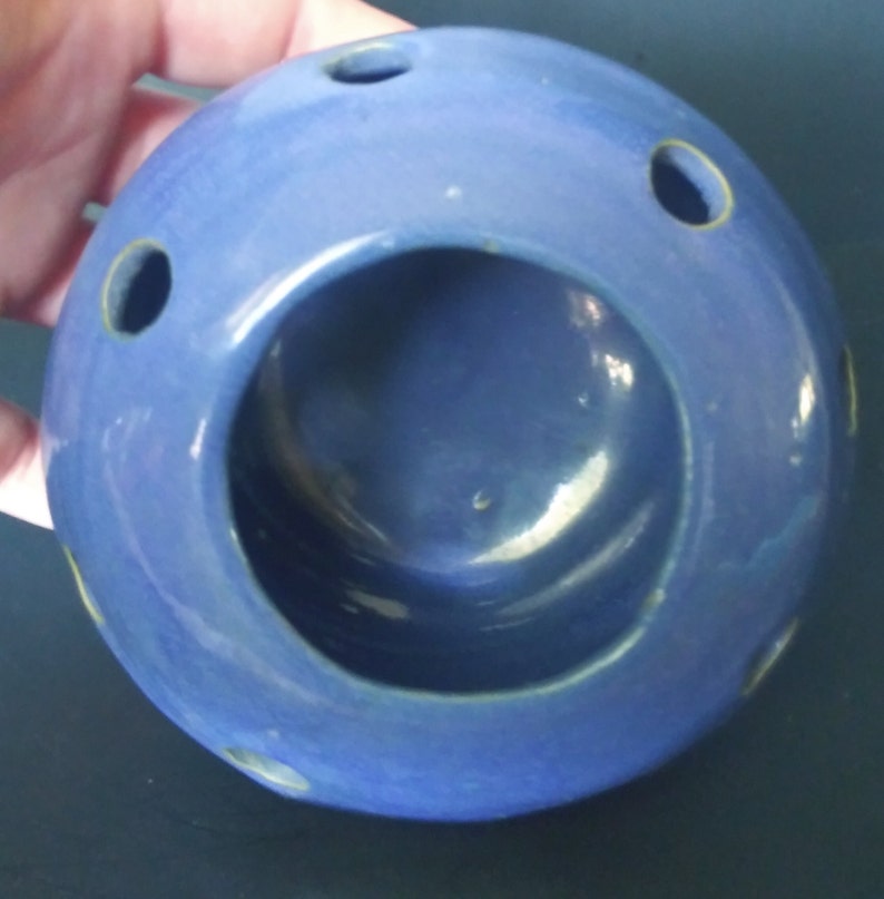 CORNELISON Bybee Kentucky Folk Art Pottery Drippy Glaze Blue Pottery ...