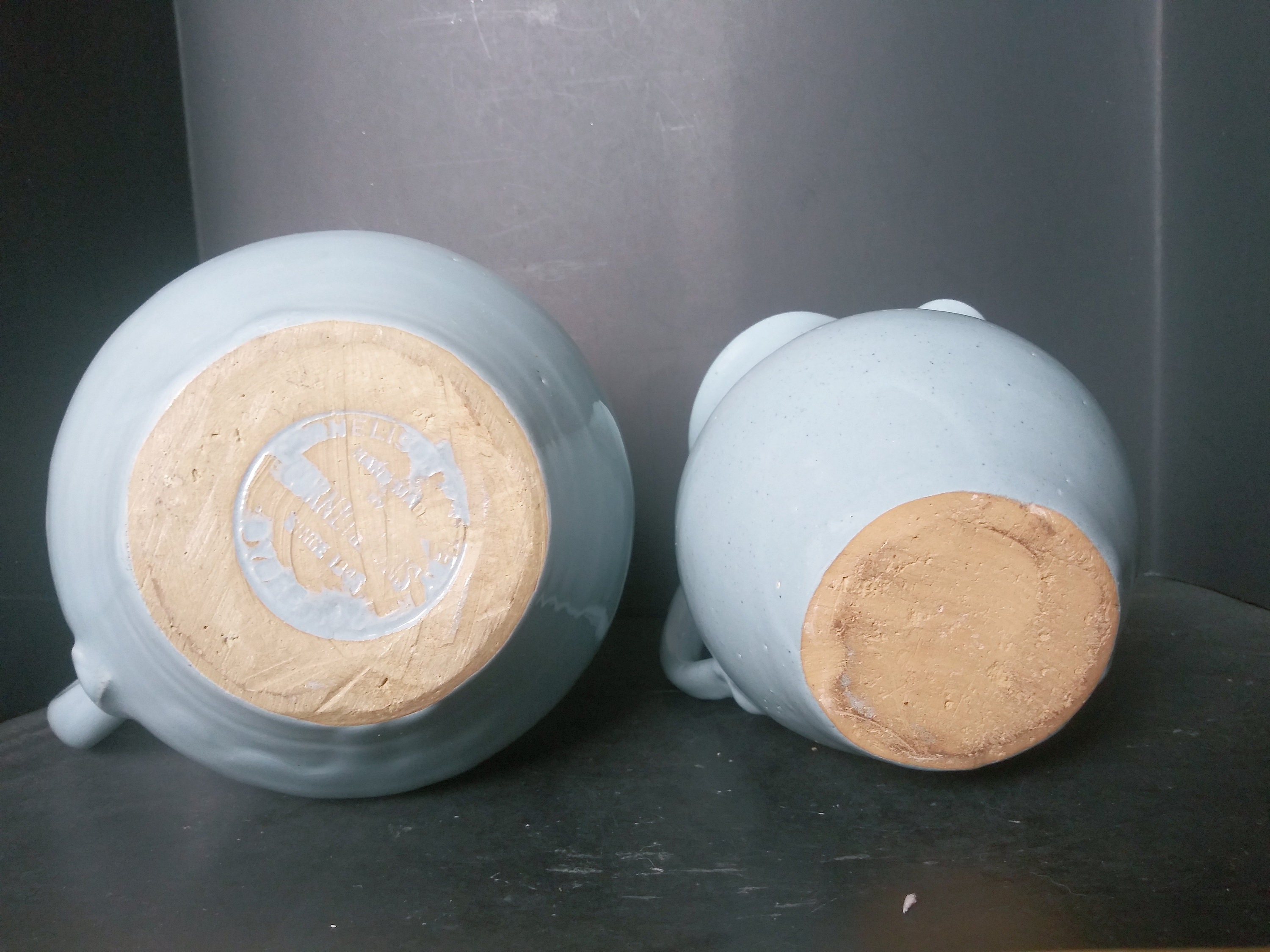 Cornelison Bybee Pottery Pitchers Powder Blue & Smaller is Speckled ...