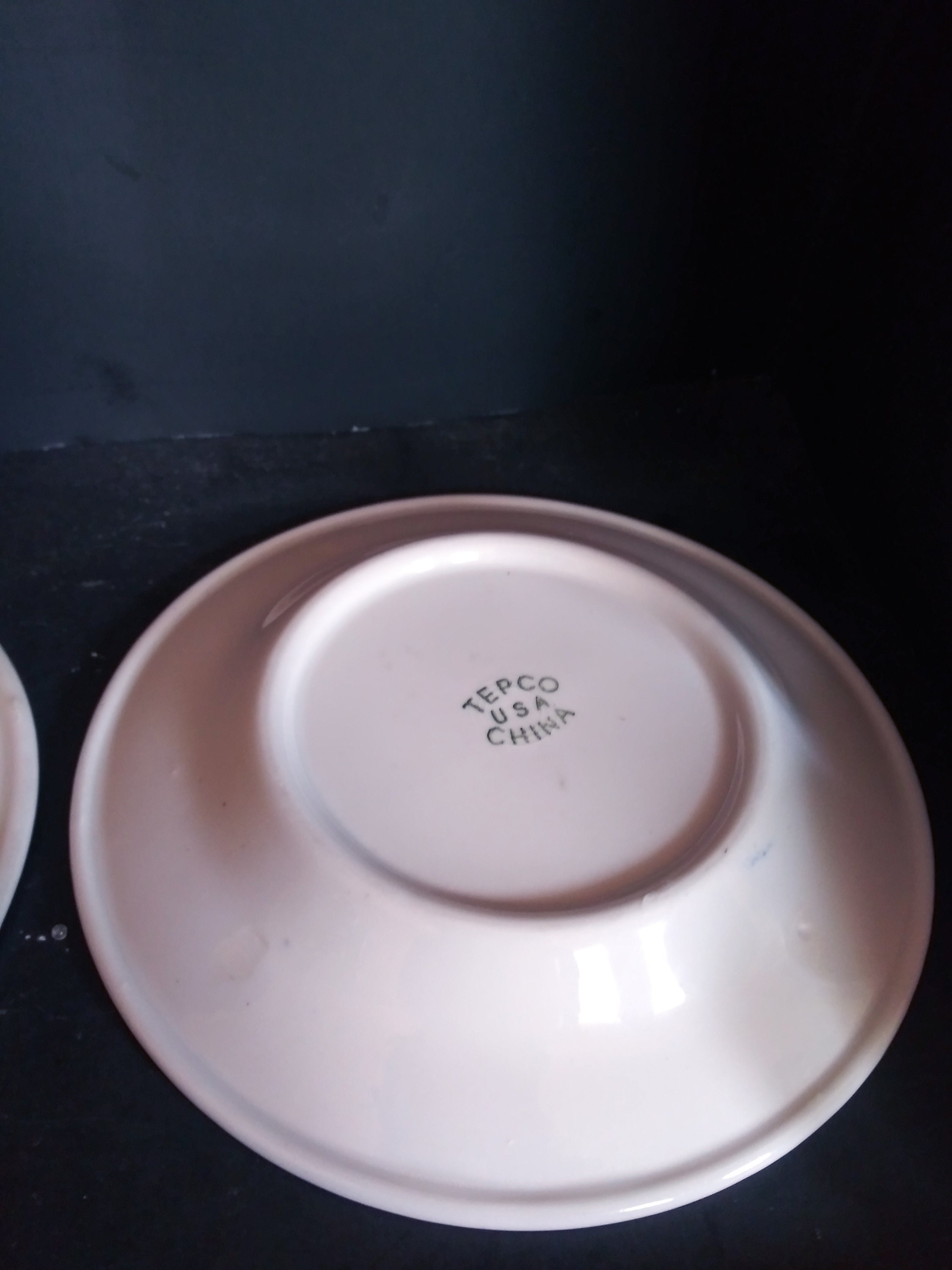 Vintage U.S. Navy Mess Hall Plates Tepco USA Vitrified Bone China 6.25 ...