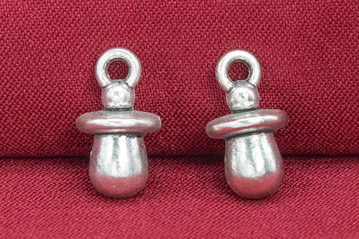 10 Pcs Pacifier Charm Antique Sliver Tone 65896-3353 - Etsy
