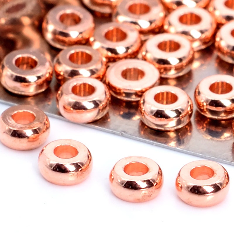 Rose Gold Spacer Beads - Etsy