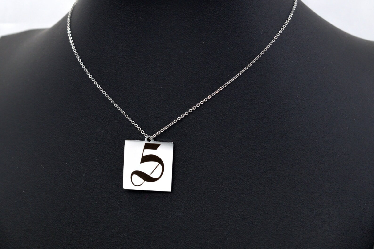 1 pcs Stainless Steel Number 5 Square Charm 40662-2152 | Etsy