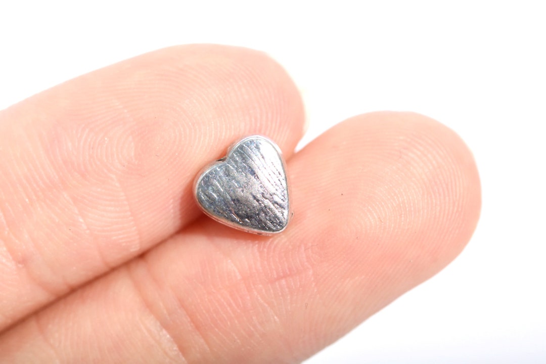 20 Pcs 8x8mm Heart Spacer Beads Antique Silver Tone 63377-2396 - Etsy