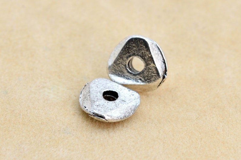 30 Pcs 6x1mm Chip Spacer Beads Antique Silver Tone | Etsy