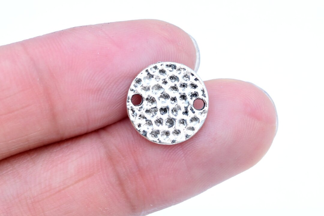 15 Pcs Coin Connector Charm Antique Silver Tone 61992-2199 - Etsy