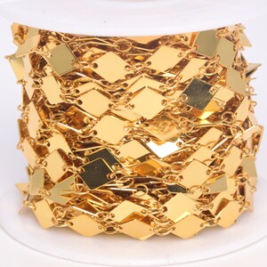 1 FT Rhombus Slice Chain Gold Tone Brass Chains 30025-S43 - Etsy