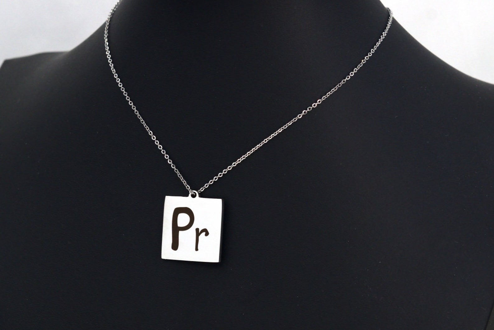 1 Pcs Stainless Steel Chemical Element Pr Square Charm (40767-2157) - Etsy