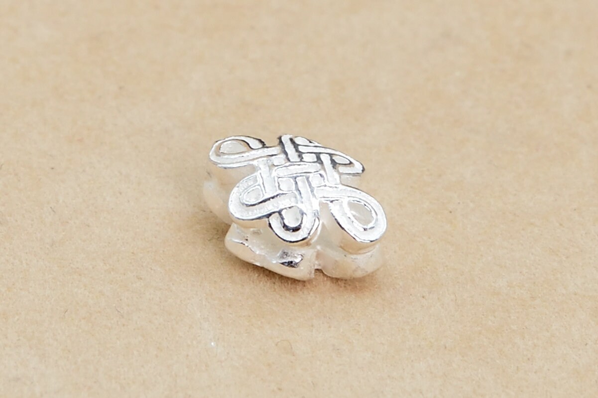 2 Celtic Knot Spacer Beads 925 Sterling Silver 9x6mm (63961-2132) - Etsy
