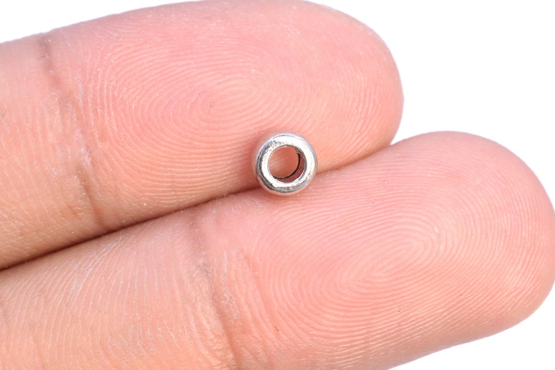 30 Pcs 5x3mm Round Tube Spacer Beads Antique Silver Tone 62675-2341 - Etsy