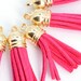2 Tassels 1.35 / 3cm Suede Tassel Mala Mini Tassel Rose Red Color 60901 ...