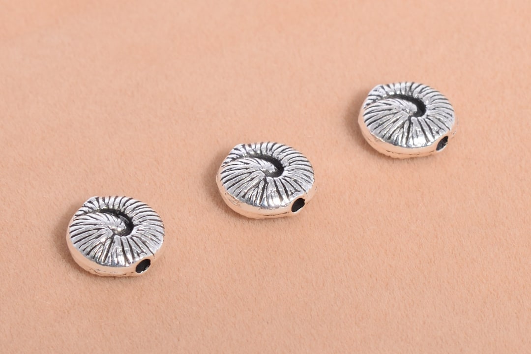 40 Pcs 9mm Snail Shell Spacer Beads Antique Silver Tone (64515-2538) - Etsy