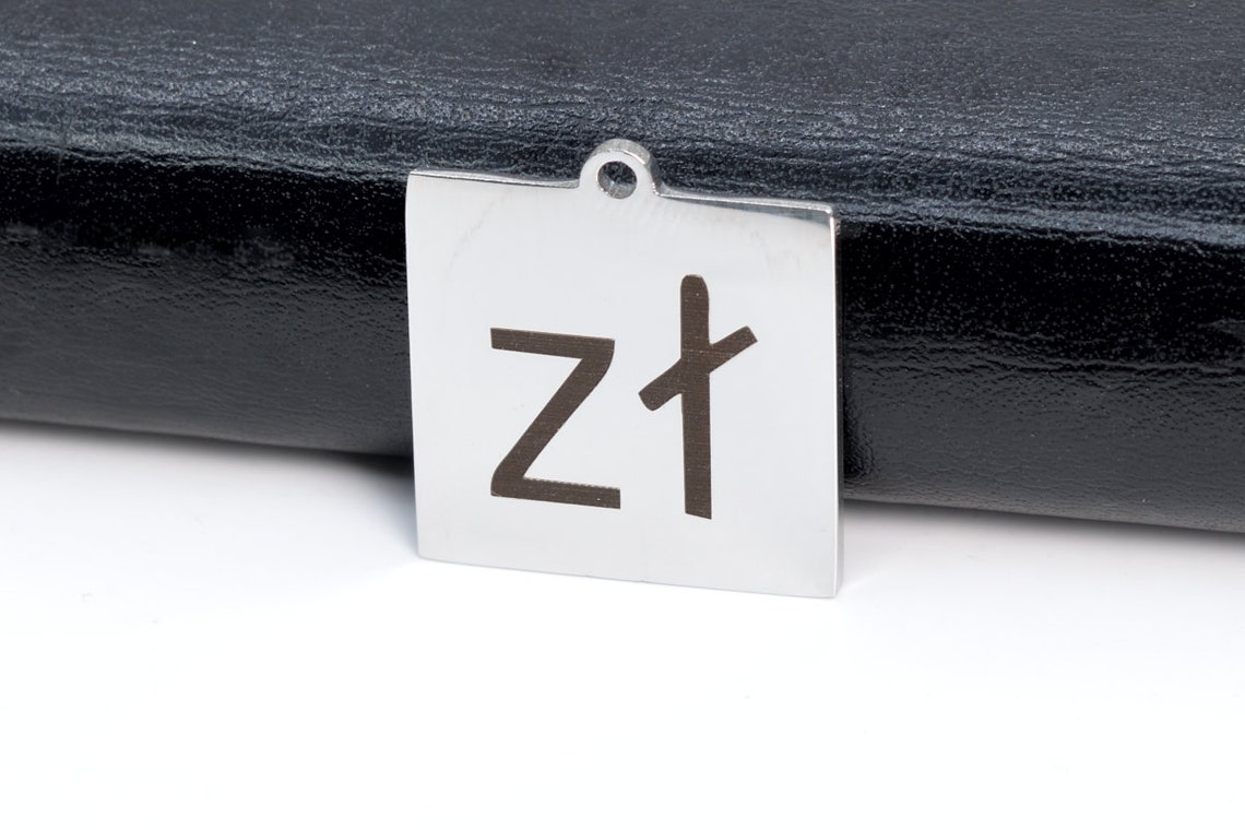 1 pcs Stainless Steel Currency Symbol Polish Zloty Charm | Etsy