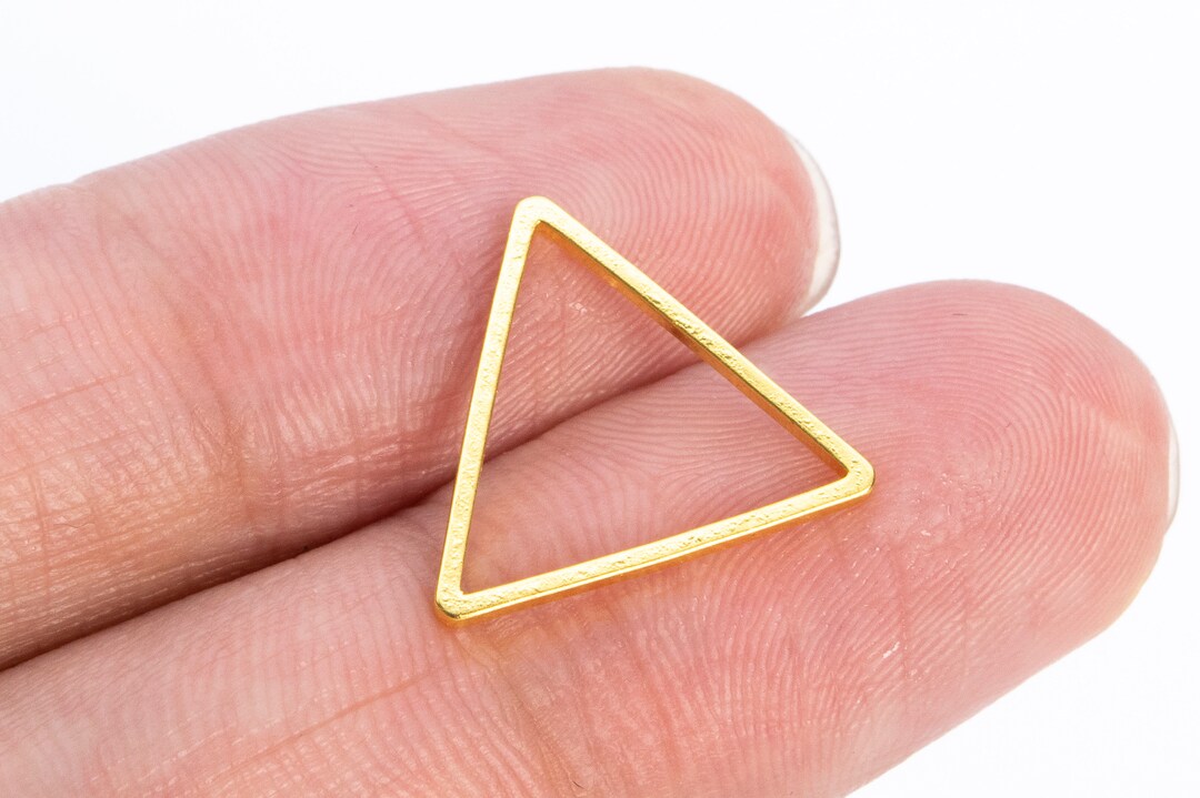 40 Equilateral Triangle Connector Charms Gold Tone (67270-2835) - Etsy