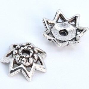 30 Pcs 9x3mm Star Bead Cap Antique Silver Tone 63016-2338 - Etsy