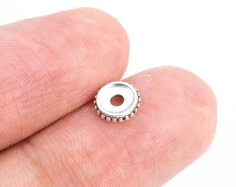 30 Pcs 6x1mm Chip Spacer Beads Antique Silver Tone | Etsy