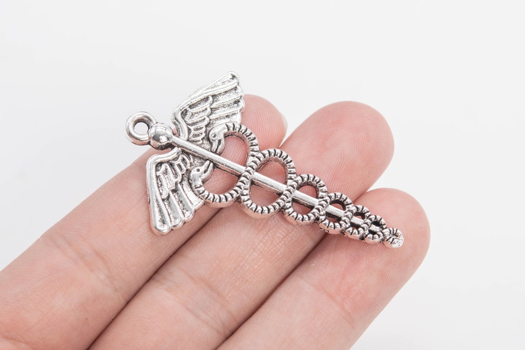 2 Sword With Wings Charm Antique Silver Tone 66797-3398 - Etsy