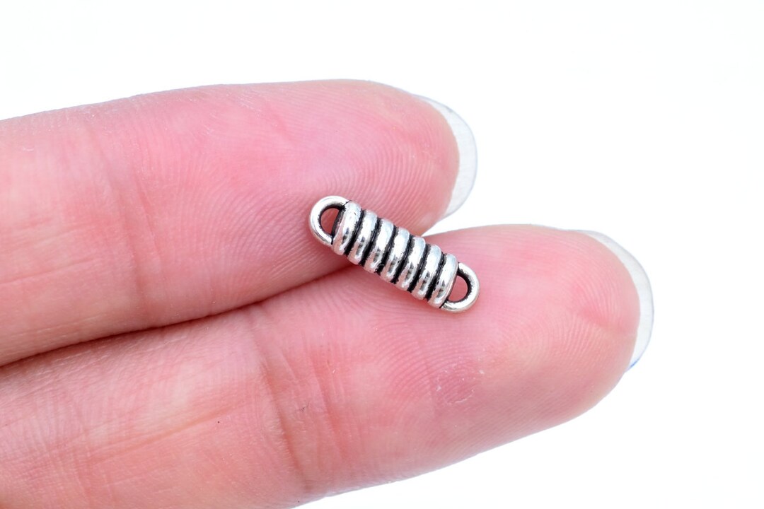 12 Pcs Spring Connector Charm Antique Silver Tone 61948-2196 - Etsy