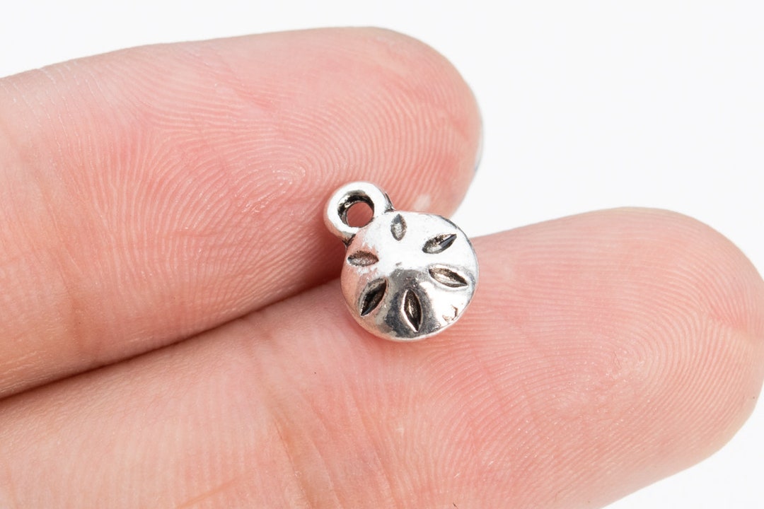 10 Round Charm Double Side Antique Silver Tone 65967-3358 - Etsy