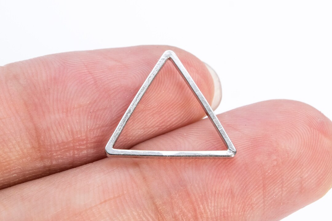 40 Equilateral Triangle Connector Charms Silver Tone (67267-2784) - Etsy