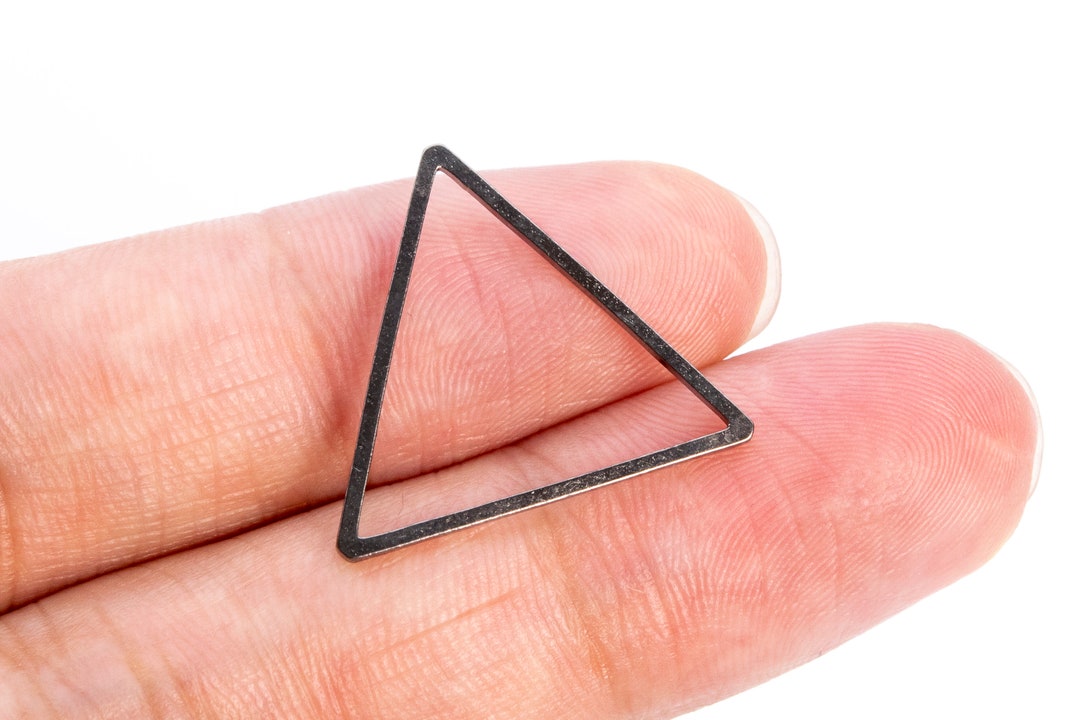 20 Equilaeral Triangle Connector Charms Black Gunmetal Tone (67256-2784 ...
