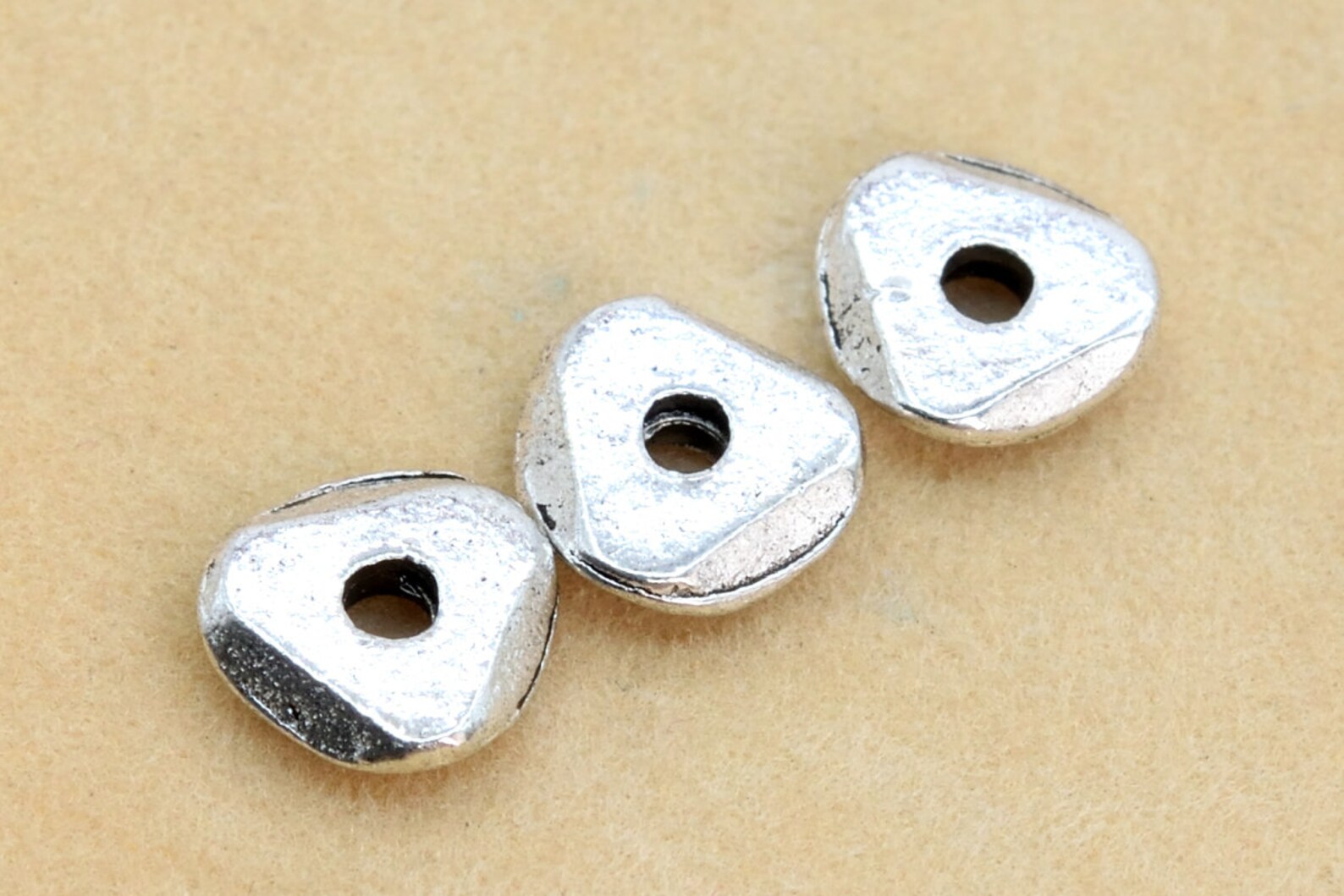 30 Pcs 6x1mm Chip Spacer Beads Antique Silver Tone | Etsy