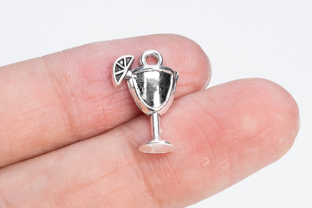20 Tropical Drink Cocktail Charm Antique Silver Tone 67018-3431 - Etsy