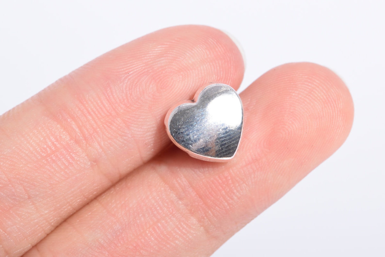 10 Pcs 10x10mm Puff Heart Spacer Beads Antique Silver Tone - Etsy