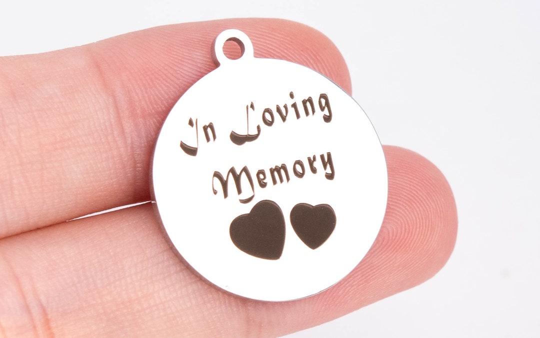 1 Pcs Stainless Steel in Loving Memory Coin Charm (40986-2168) - Etsy