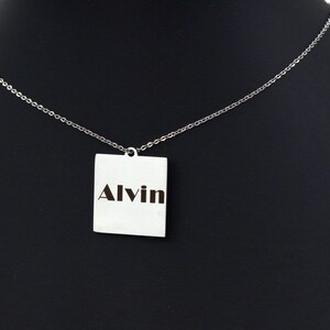 1 Pcs Stainless Steel Name Alvin Square Charm (40901-2164) - Etsy