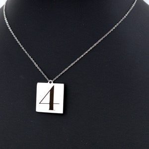 1 Pcs Stainless Steel Number 4 Square Charm (40661-2152) - Etsy