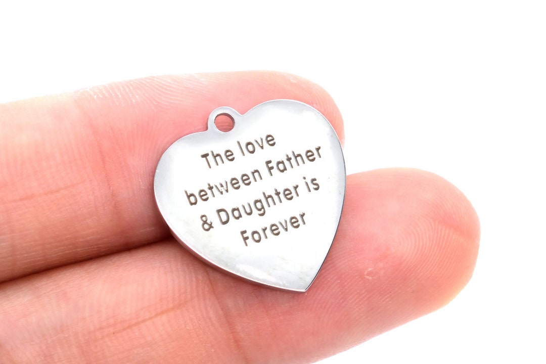 1 Pcs Stainless Steel the Love Between Father & Daughter is Forever ...