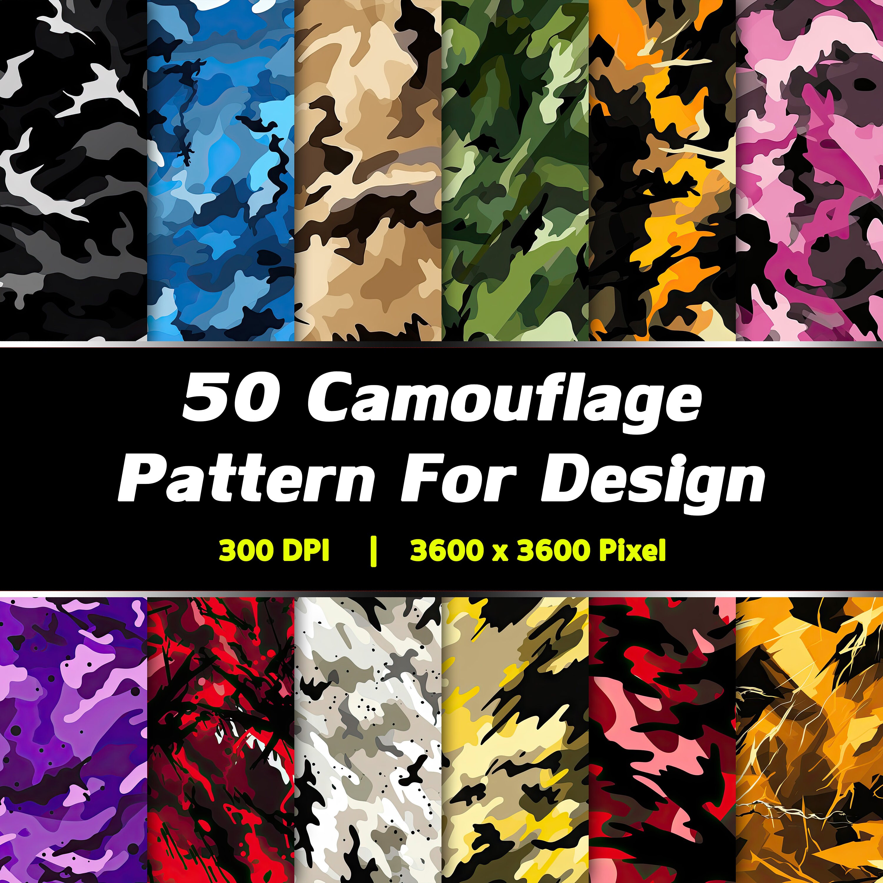 Camouflage Fusion: Seamless Pattern for Tactical Designs Hight ...