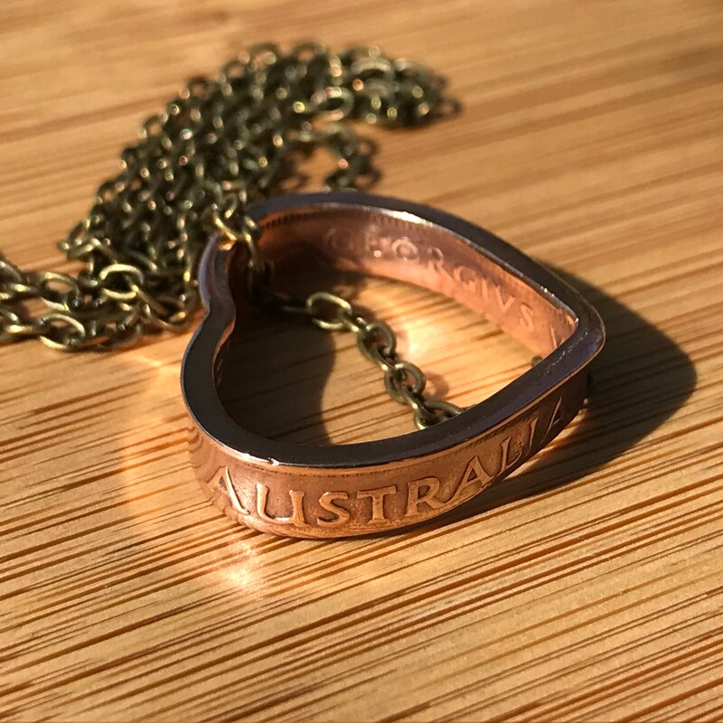 Penny Heart Necklace - Etsy