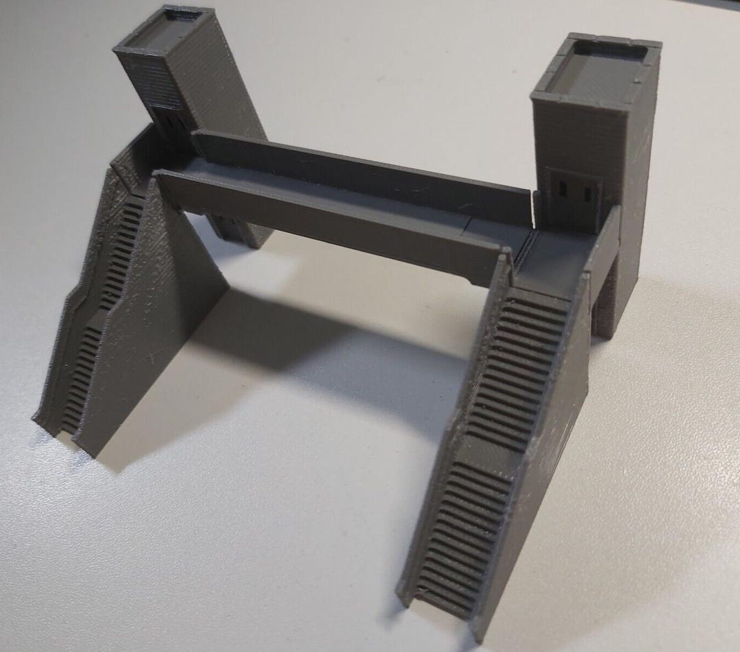 N Gauge Model Railway Station Platform Footbridge With Lifts Stairway ...