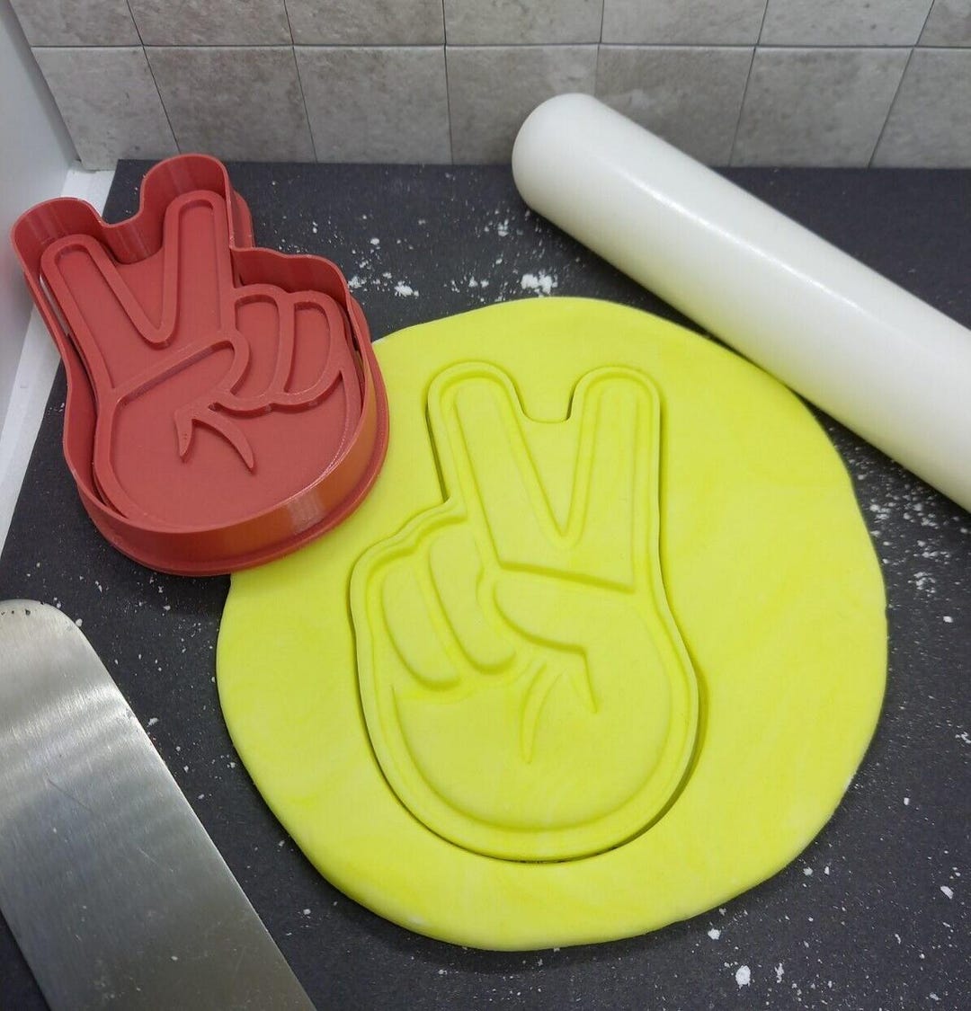 Peace Sign Cookie Cutter 3D Printed Biscuit Stamp Fondant Cake ...