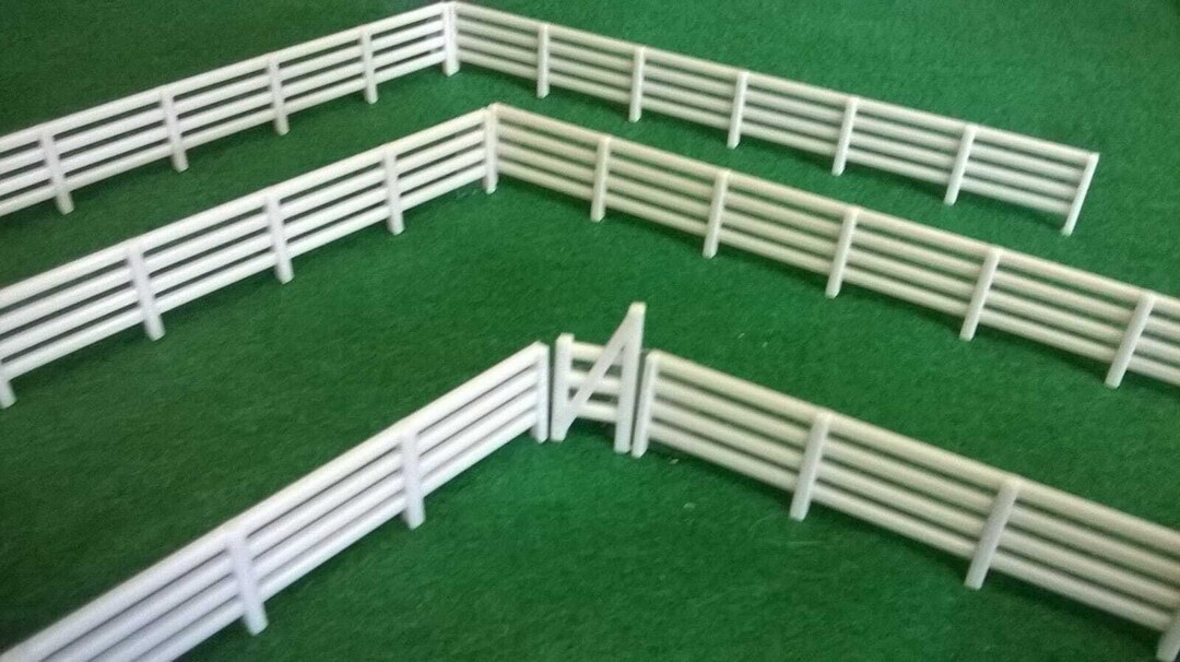 Railway 00/H0 Gauge Line Side Fencing Model Scenery Fence Kit 6 Panels ...