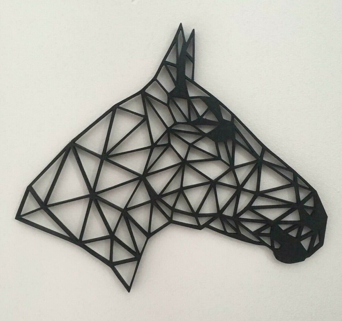 Geometric Horses Head Side Wall Art Hanging Decoration Origami | Etsy