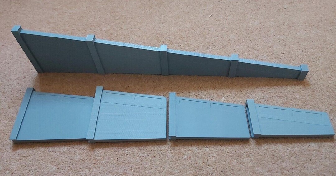 OO Gauge Model Railway Sloping Brick Wall Sloped Retaining Walls Left ...